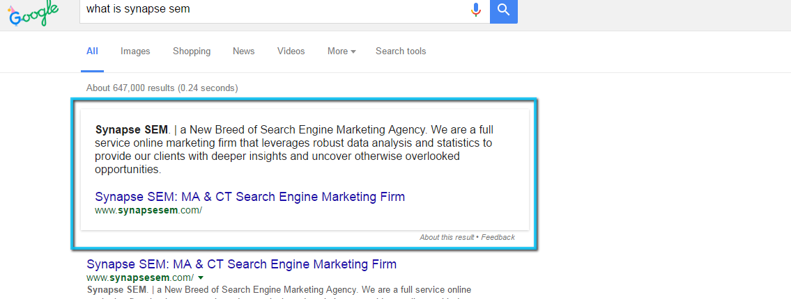 Featured Snippets 101 | Synapse SEM